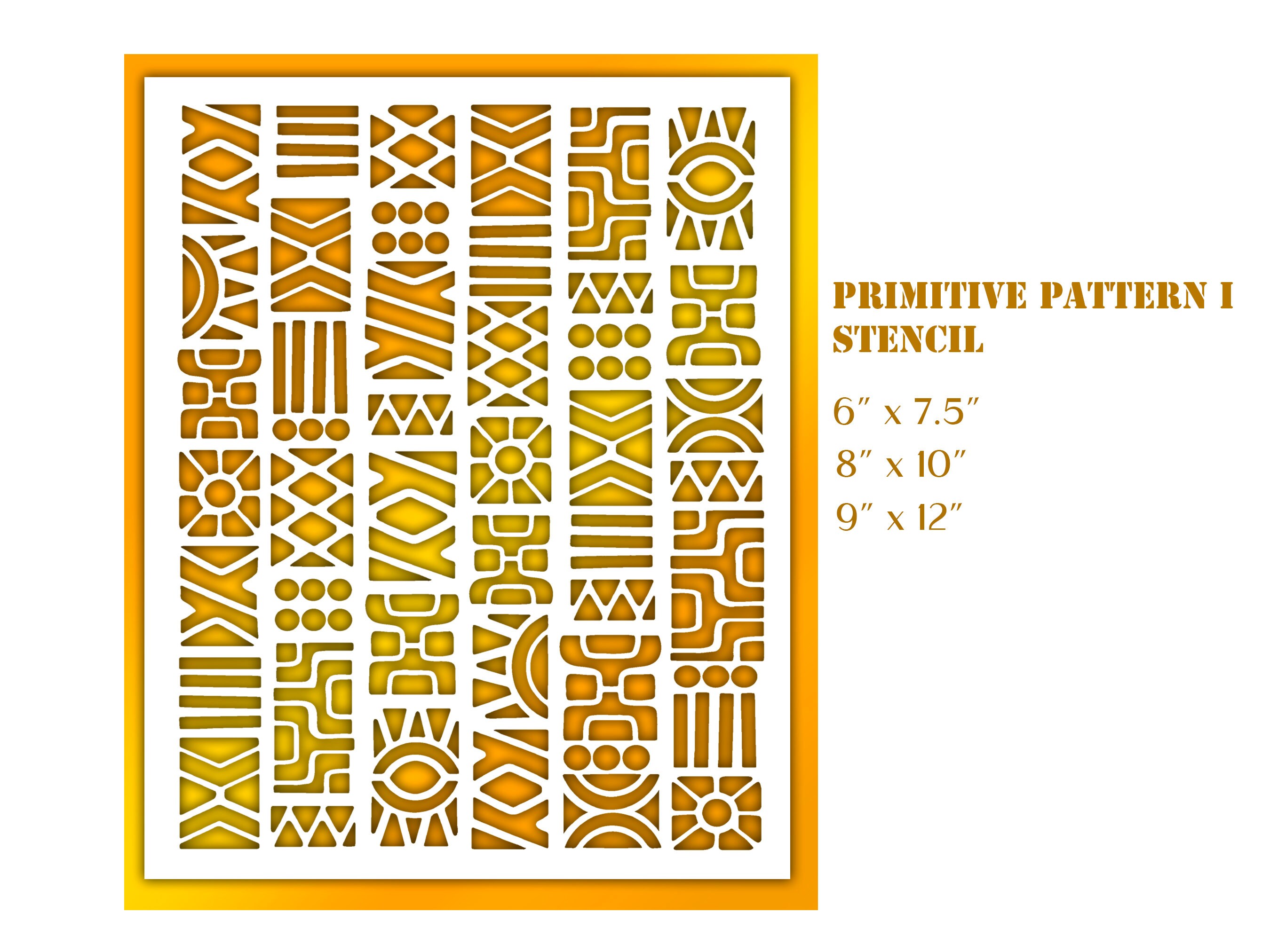 PRIMITIVE PATTERN I Stencilmade to Order - Etsy