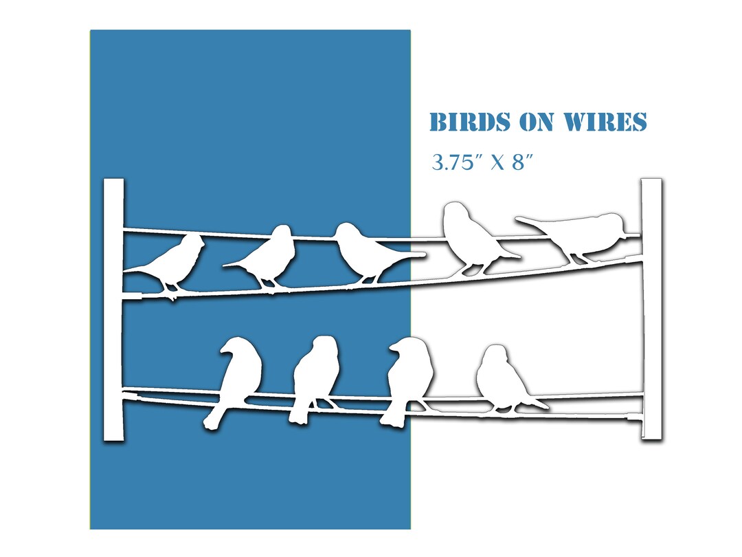 BIRDS ON WIRES Stencilmade to Order - Etsy