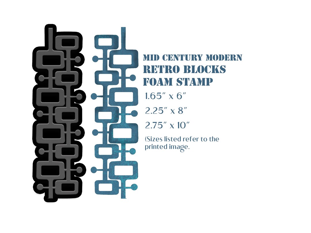 RETRO BLOCKS FOAM Stampmade to Order - Etsy