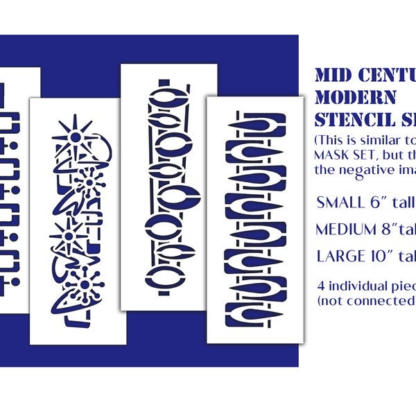 Mid Century Stencils - Etsy