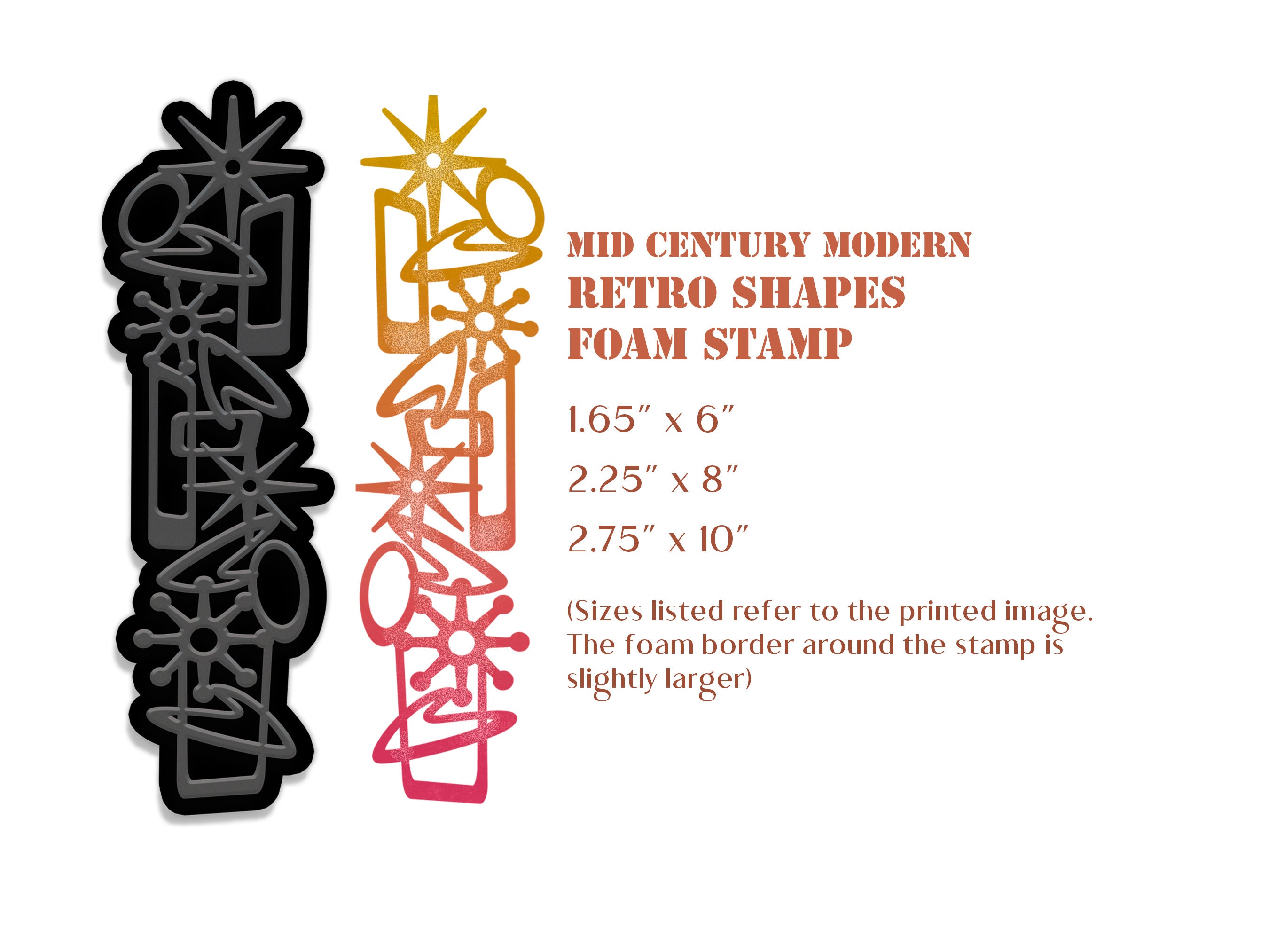 RETRO SHAPES FOAM Stampmade to Order - Etsy