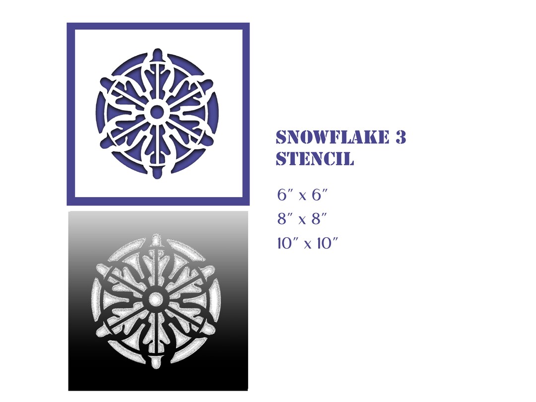 SNOWFLAKE 3 Stencilmade to Order - Etsy