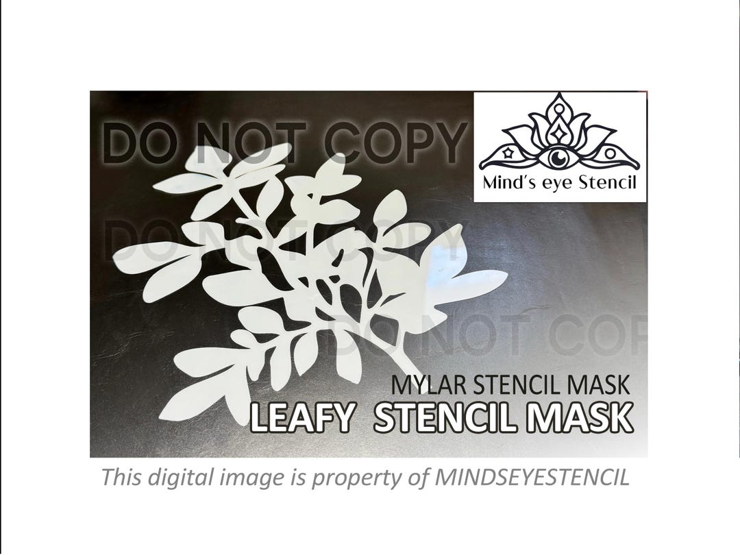 LEAFY STENCIL Mask-(made to Order) - Etsy