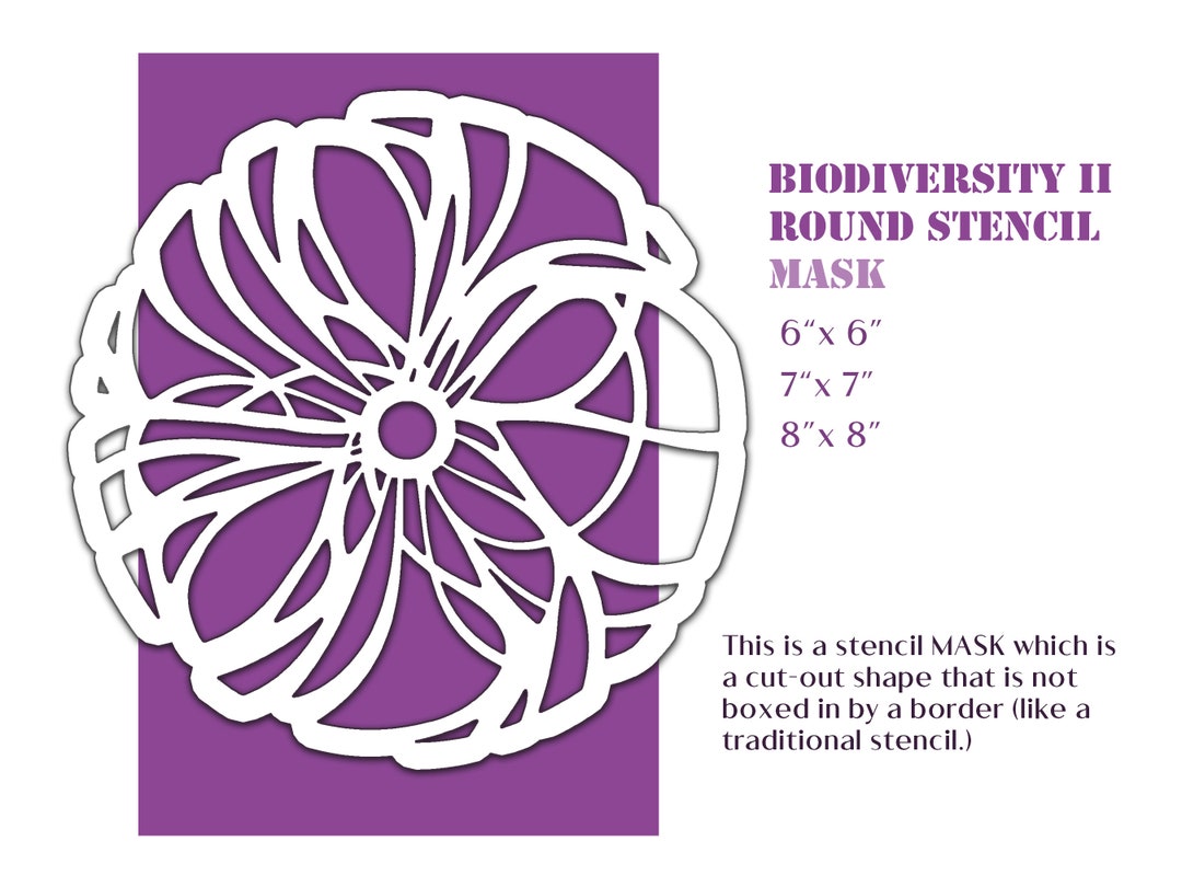 BIODIVERSITY II ROUND Stencilmade to Order - Etsy