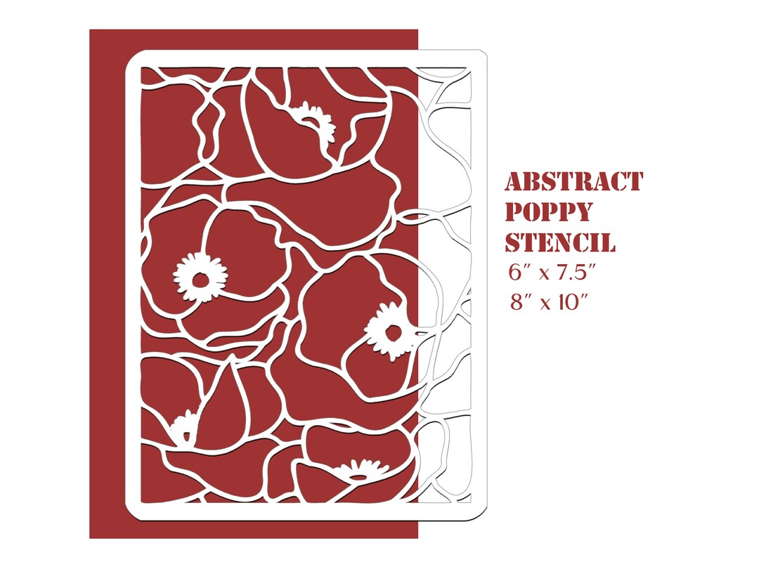 ABSTRACT POPPY Stencilmade to Order - Etsy