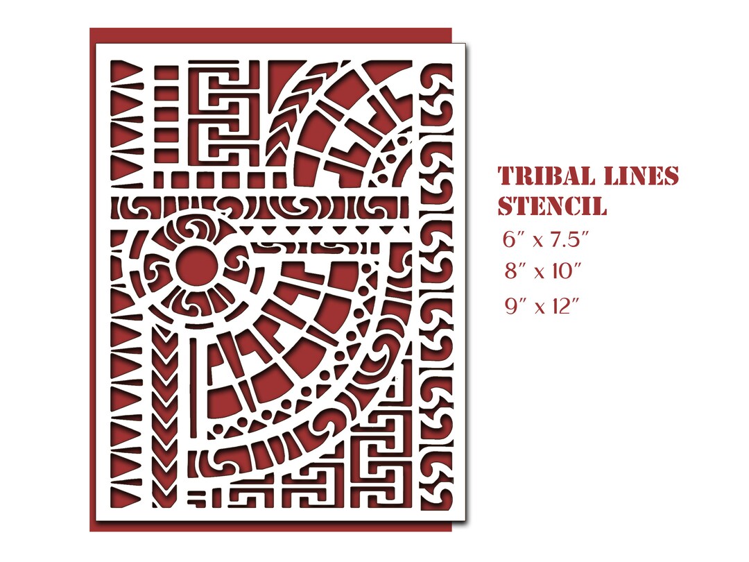 TRIBAL LINES Stencilmade to Order - Etsy