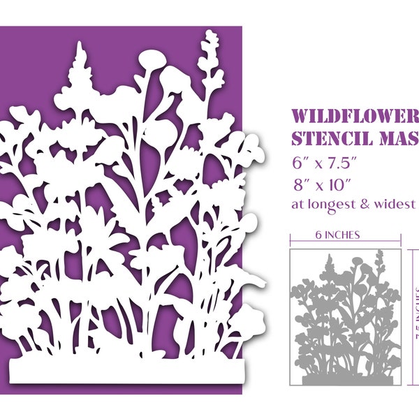 Wildflower Stencil - Etsy