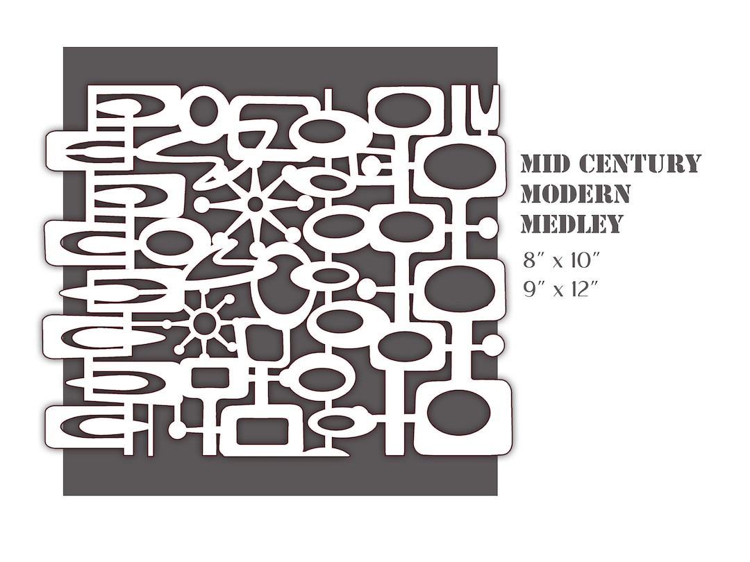 MID CENTURY MODERN Medley Stencil Maskmade to Order - Etsy