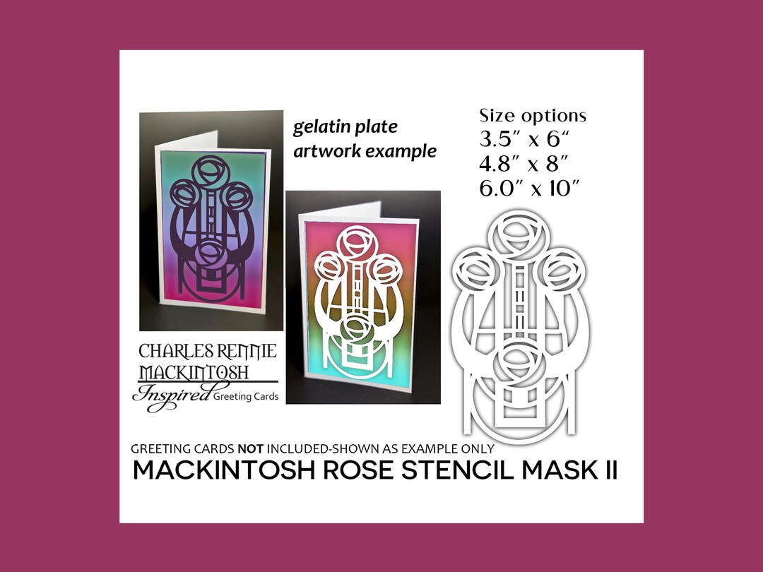 MACKINTOSH ROSE Stencil Mask II made to Order - Etsy