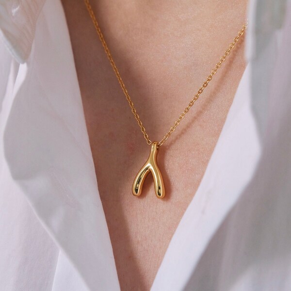 Wishbone Necklace - Etsy