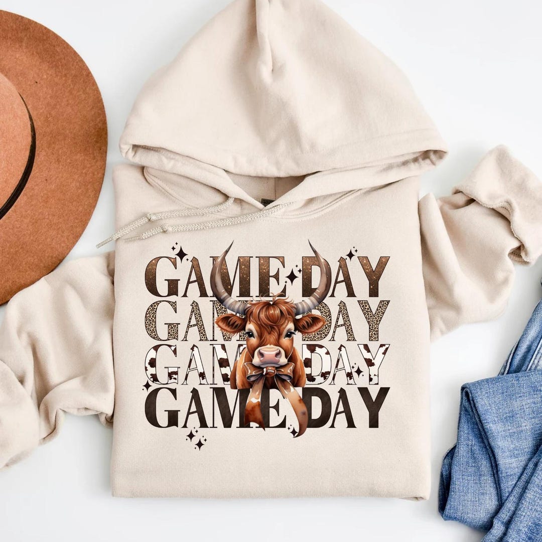 Cute COW Football Png, Football Bow Png, Football Mom Png, Game Day,cow ...