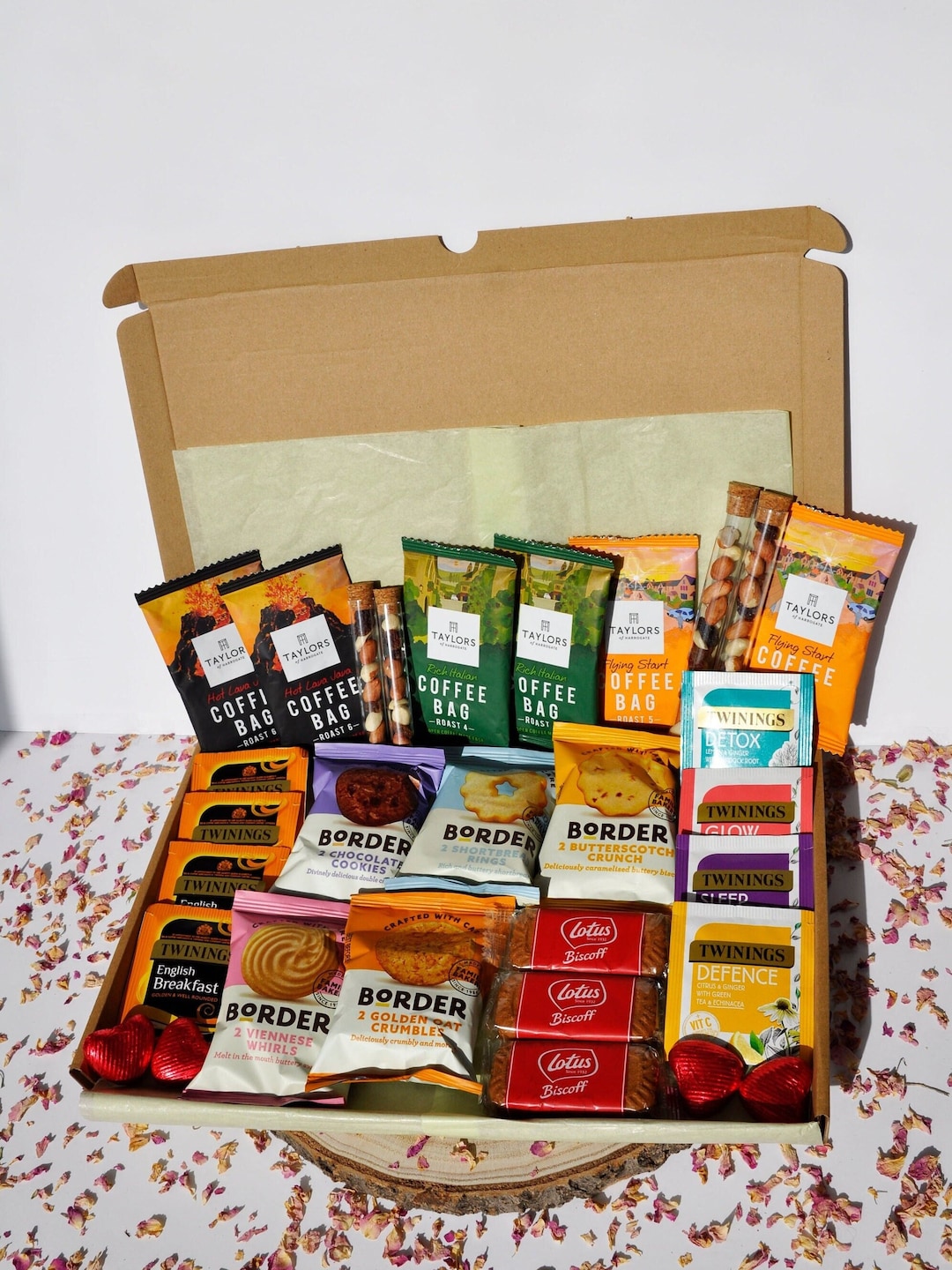Coffee Tea and Biscuits Large Letterbox, Hot Drinks Gift Hamper, Coffee ...