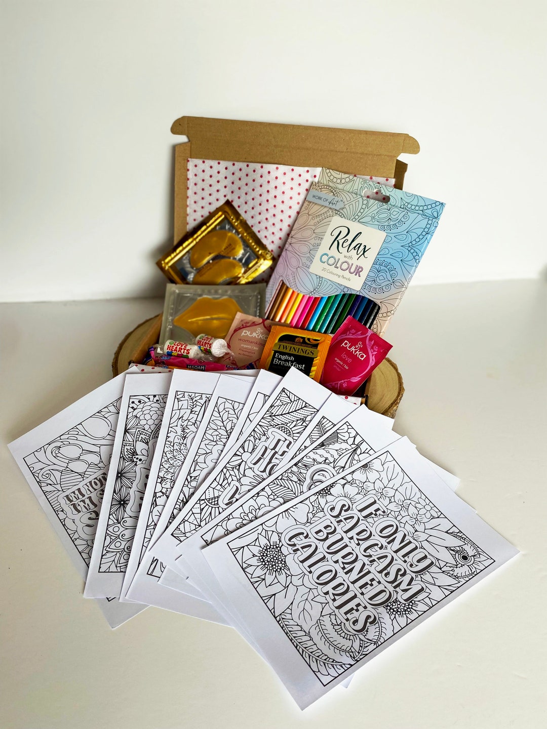 Sassy Quotes Printed Colouring Pages for Adults, De-stress Letterbox ...