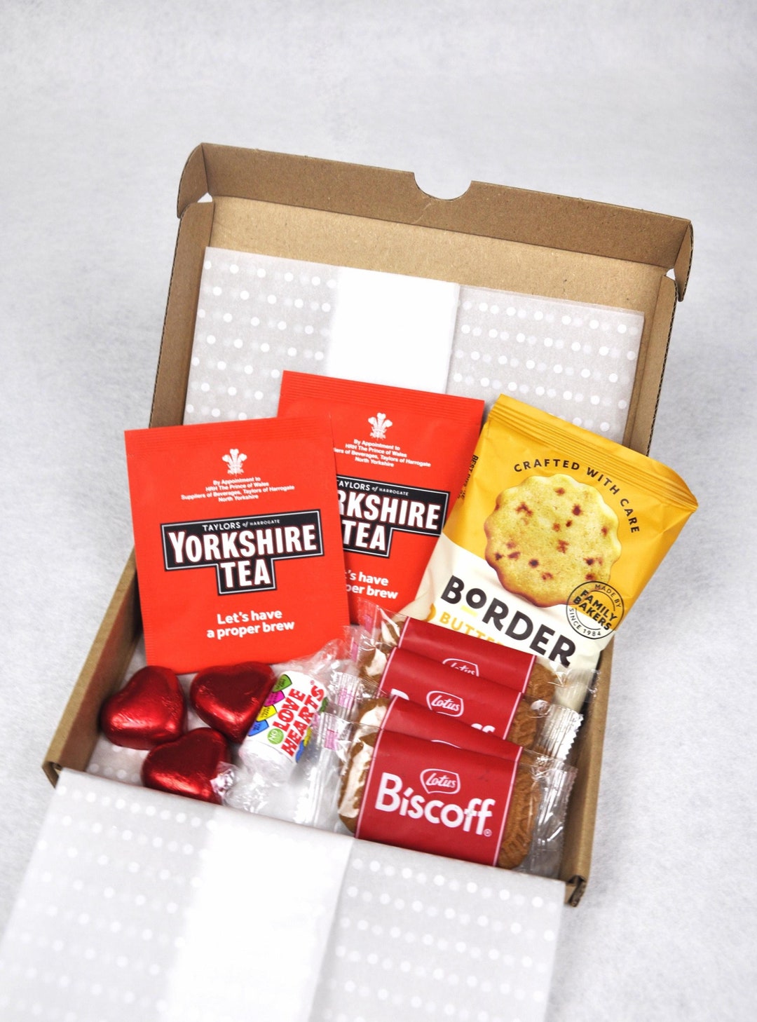 Small Tea and Biscuits Gift Box, Letterbox Tea Break, Yorkshire Tea ...