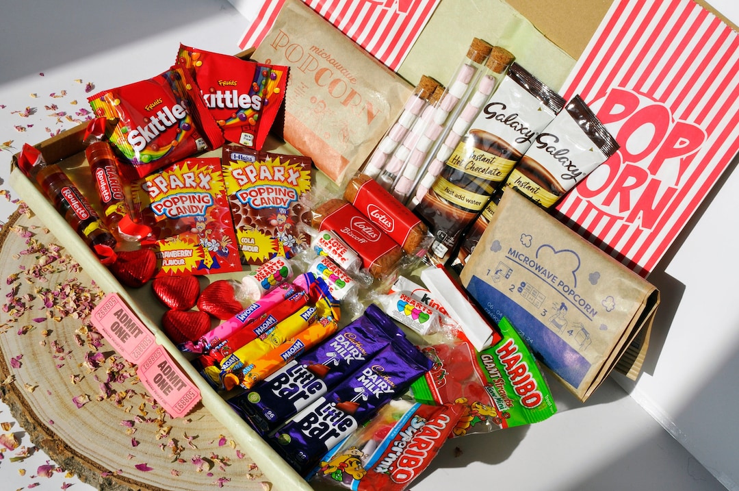 Family Movie Night Snack Box for 2, Double Letterbox Treat Hamper, Gift ...
