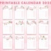 Printable Calendar 2025 Pink & Purple Roses Monthly Calendar - Etsy