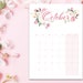 Printable Calendar 2025 Pink & Purple Roses Monthly Calendar - Etsy