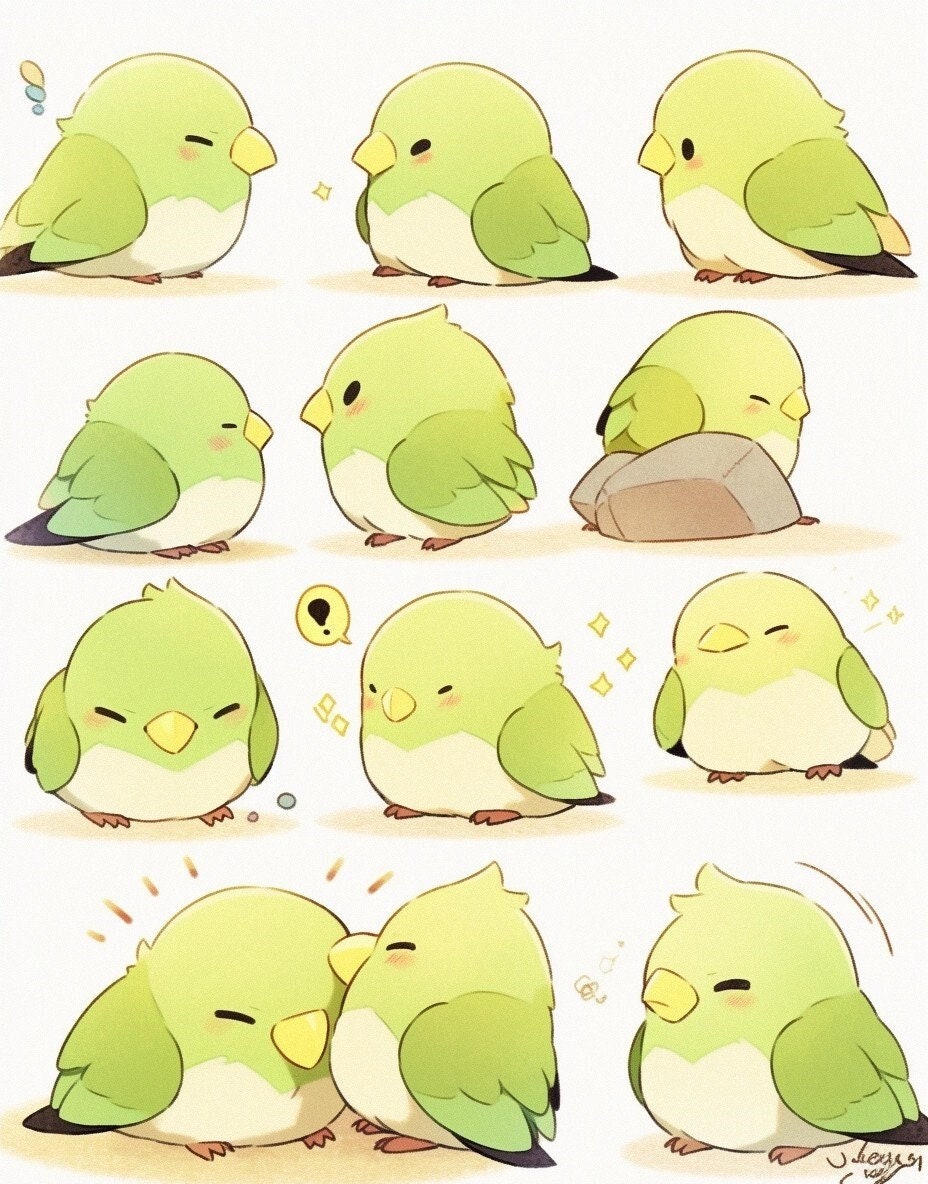 Cute Chibi Bird Drawings