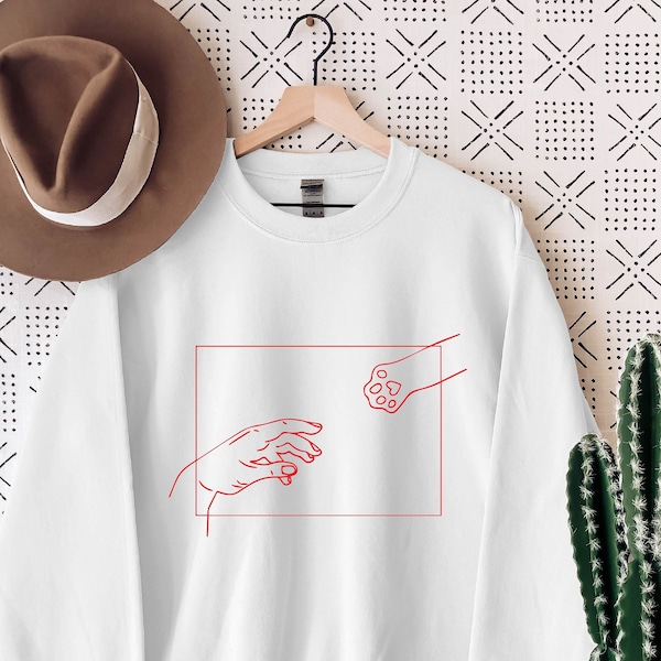 Paw and Hand Sweater - Etsy