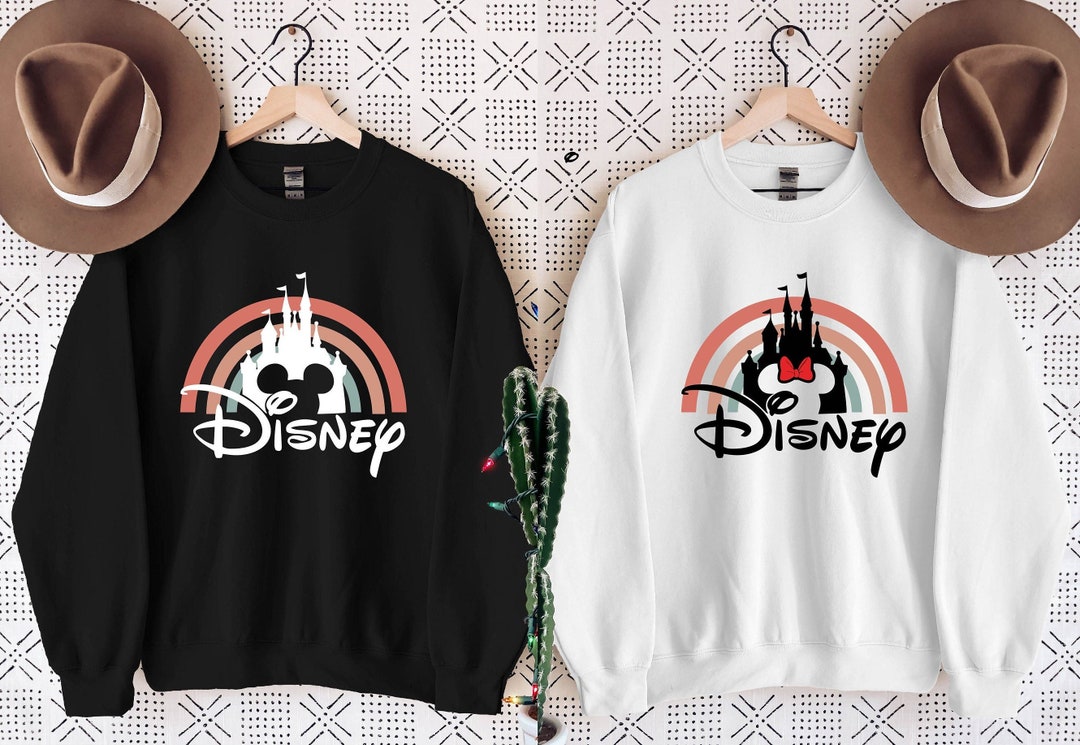 Disney Rainbow Castle Sweatshirt, Disney Matching Vintage ,disney ...
