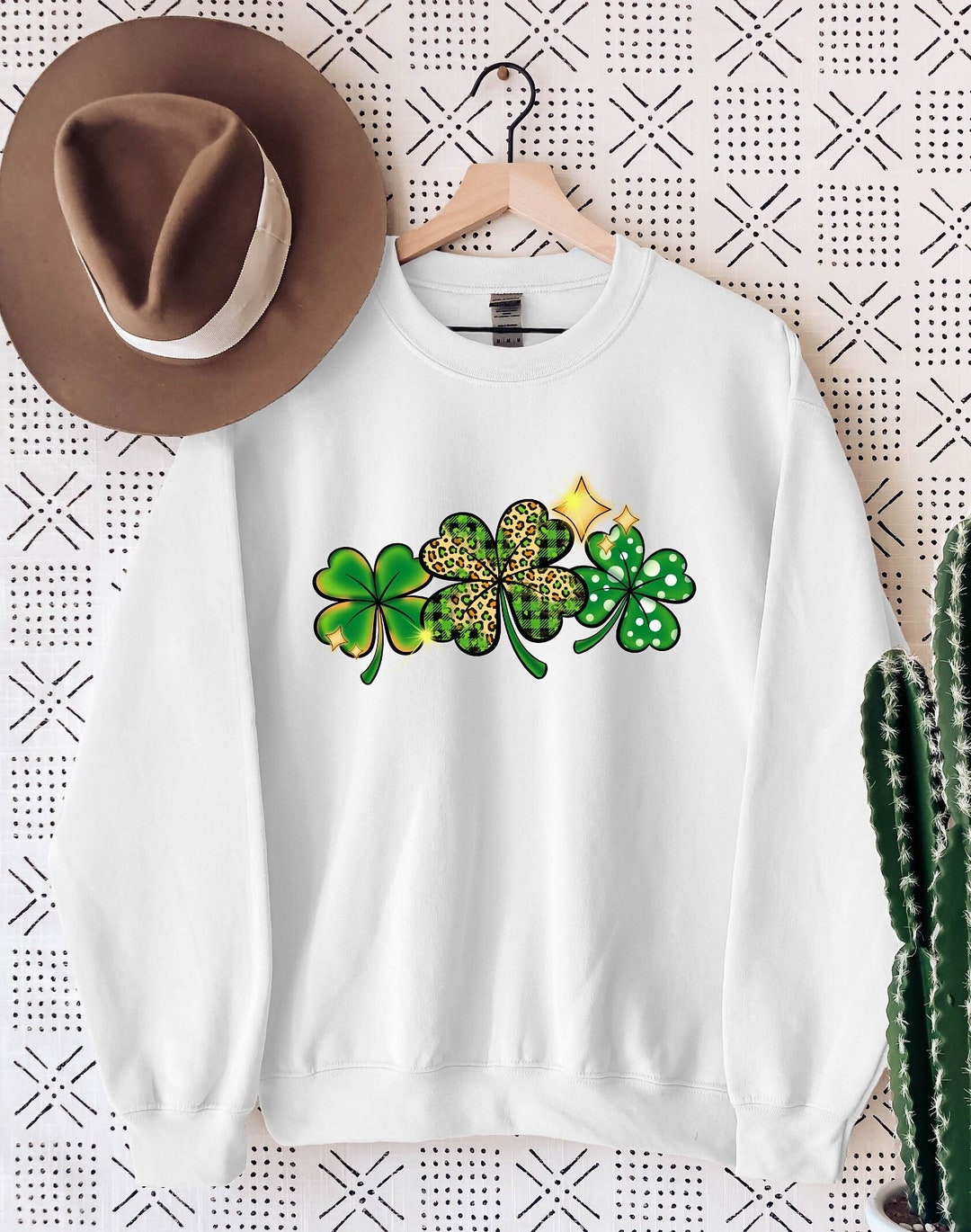Lucky Shamrock St Patricks Day Sweatshirt, Trendy Lucky St. Patricks ...