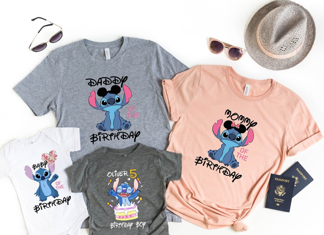 Lilo and Stitch Birthday Shirts: Family Matching Party Gifts - Etsy