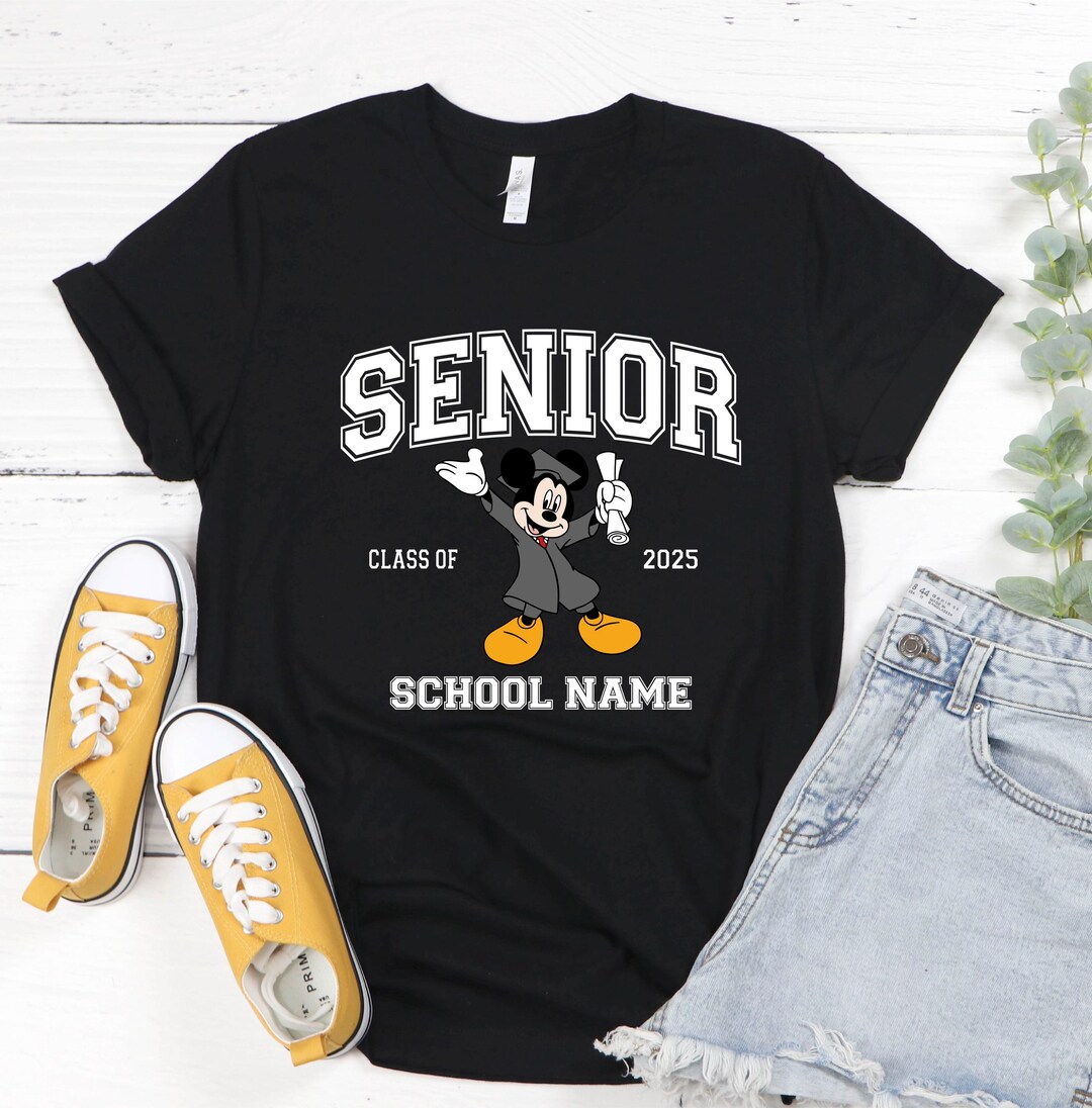 Senior Class of 2025 Mickey Custom School Name Personalized Disney ...