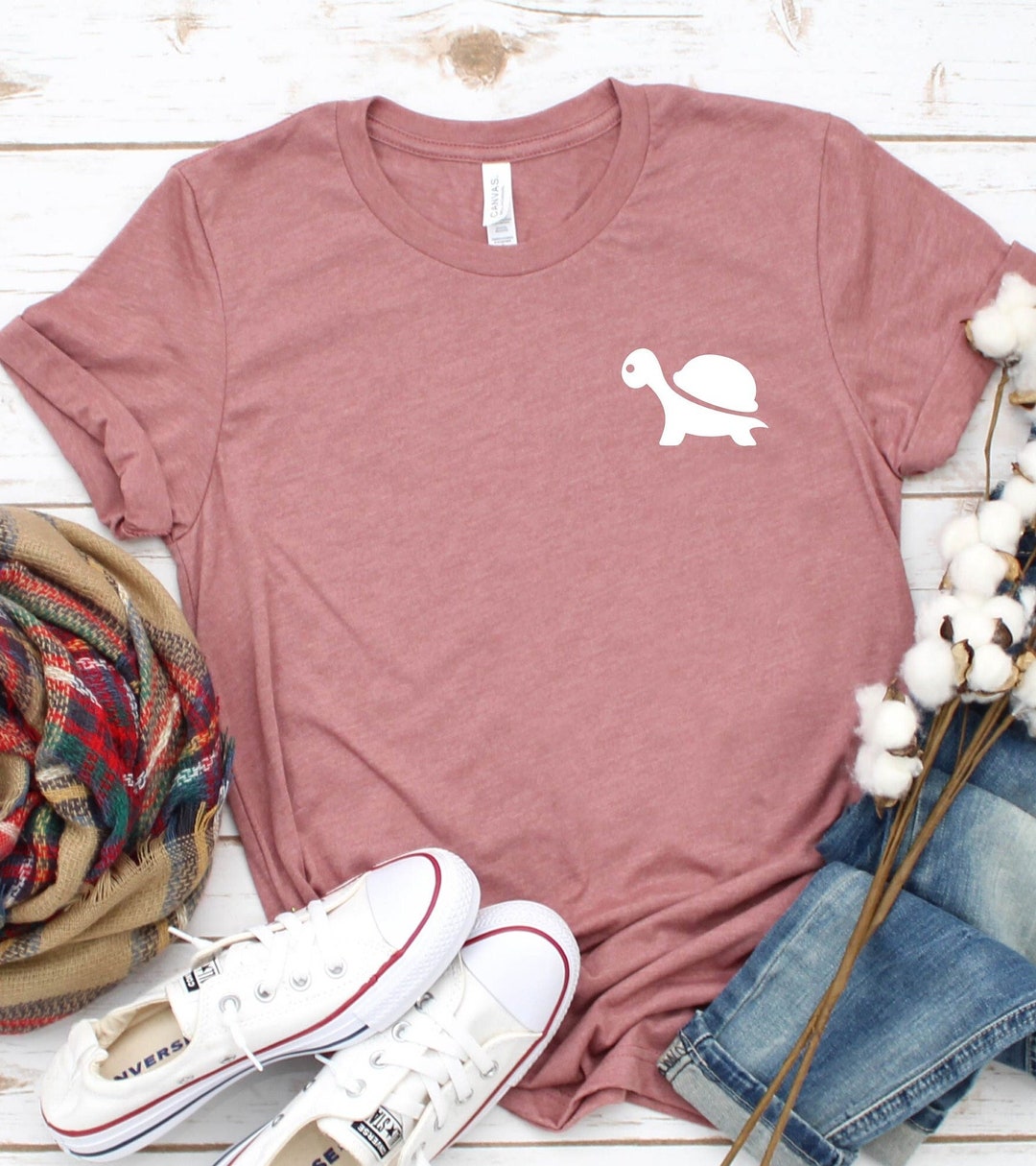 Pocket Size Tortoise Shirt Animal Lover, Cute Turtle Shirt, Turtle ...