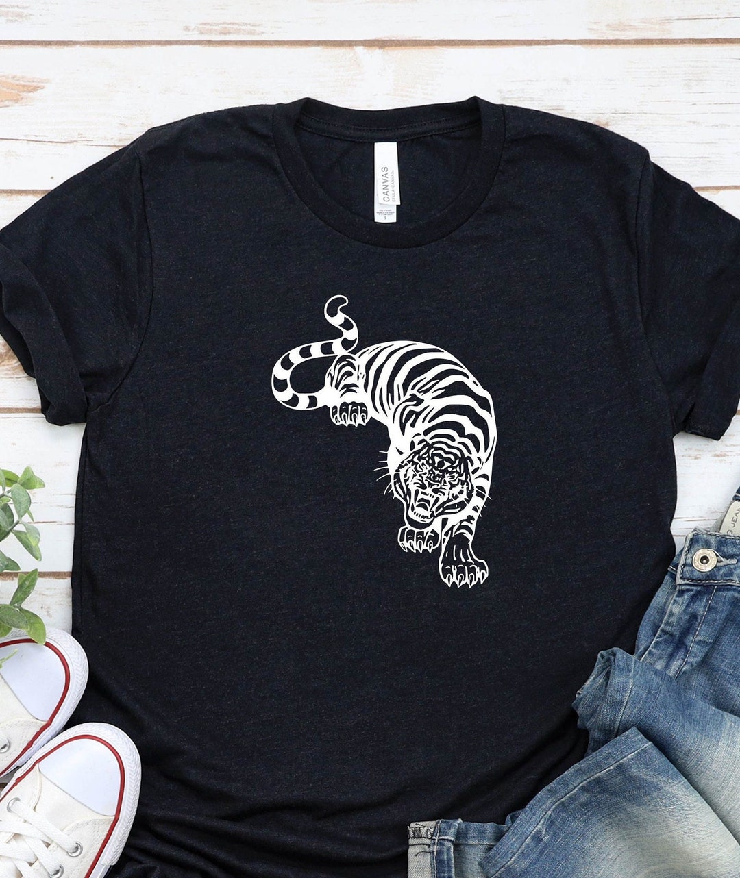 Vintage Tiger Shirt, Wild Cat Shirt, Japanese Tiger, Aesthetic Shirt ...