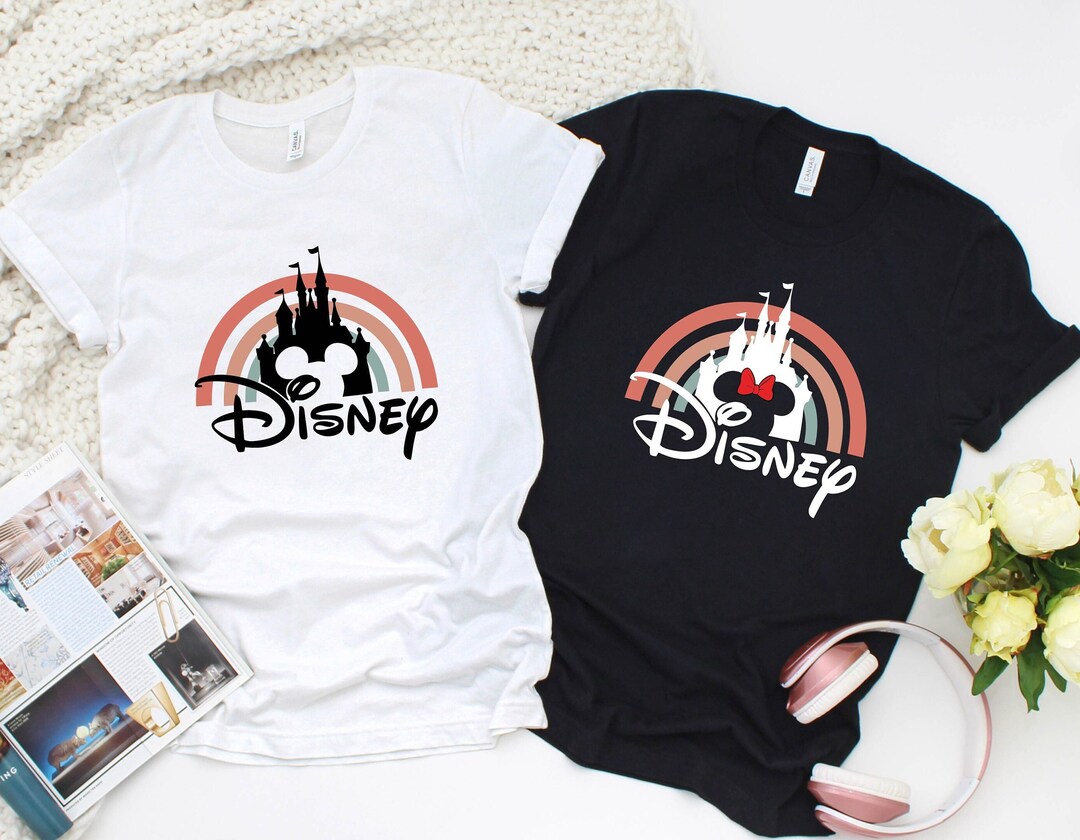 Disney Rainbow Castle Shirt, Disney Matching Vintage, Disney Family ...
