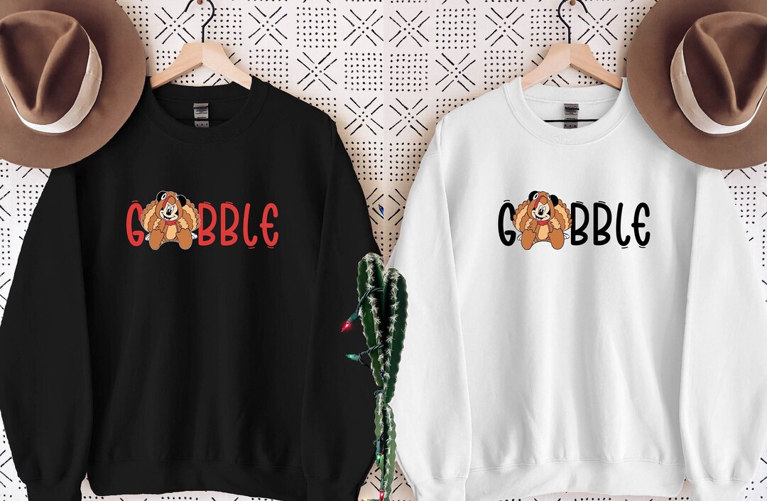 Mickey Minnie Gobble Disney Thanksgiving Sweatshirt, Disney Fall Vibes ...