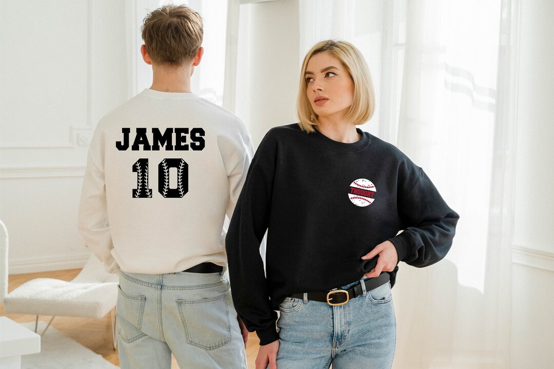 Custom Baseball Team Name and Numbers Hoodie, Baseball Sweater ...