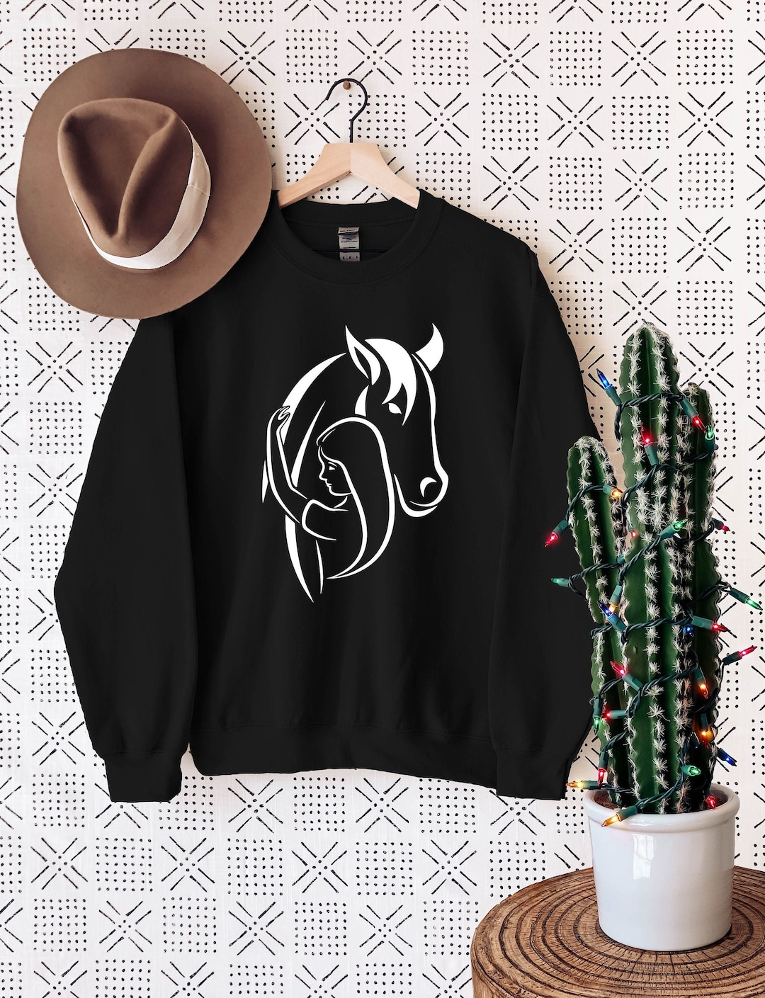 Kids Horse & Girl Silhouette Sweater: Horse Lover Gift - Etsy