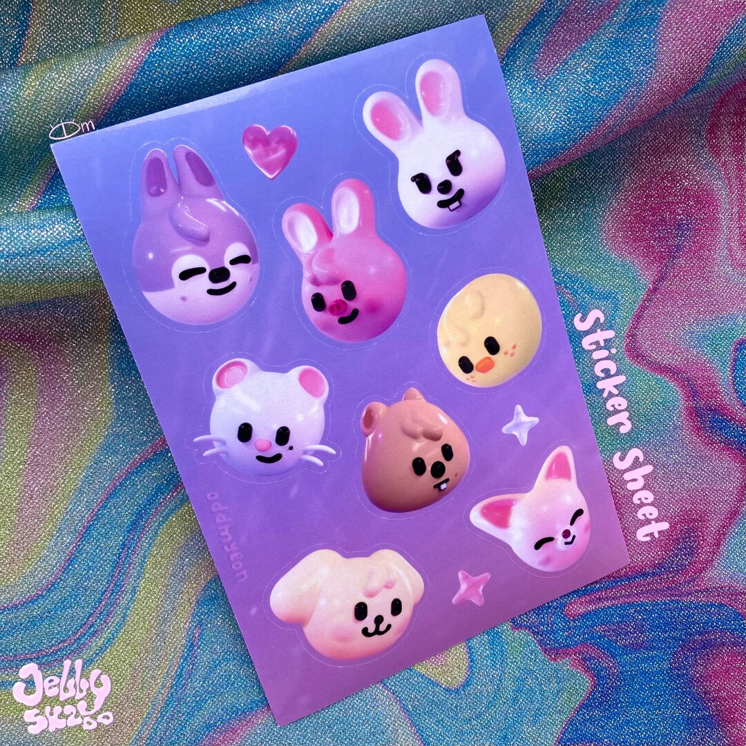 Stray Kids // Jelly SKZOO Semi-transparent Sticker Sheet - Etsy