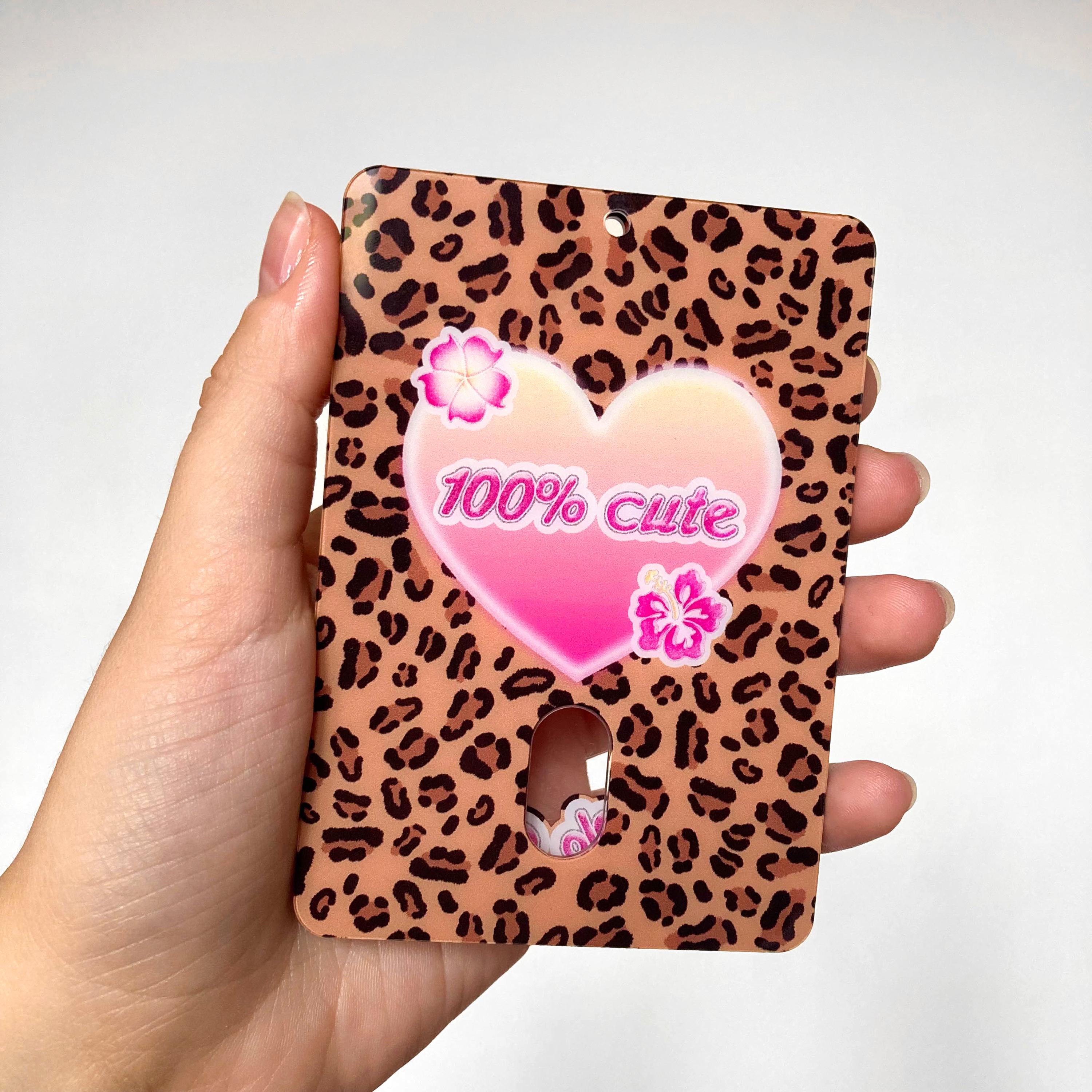 K-pop // Gyaru Inspired Leopard Print Hawaiian Photocard Holder 100% ...