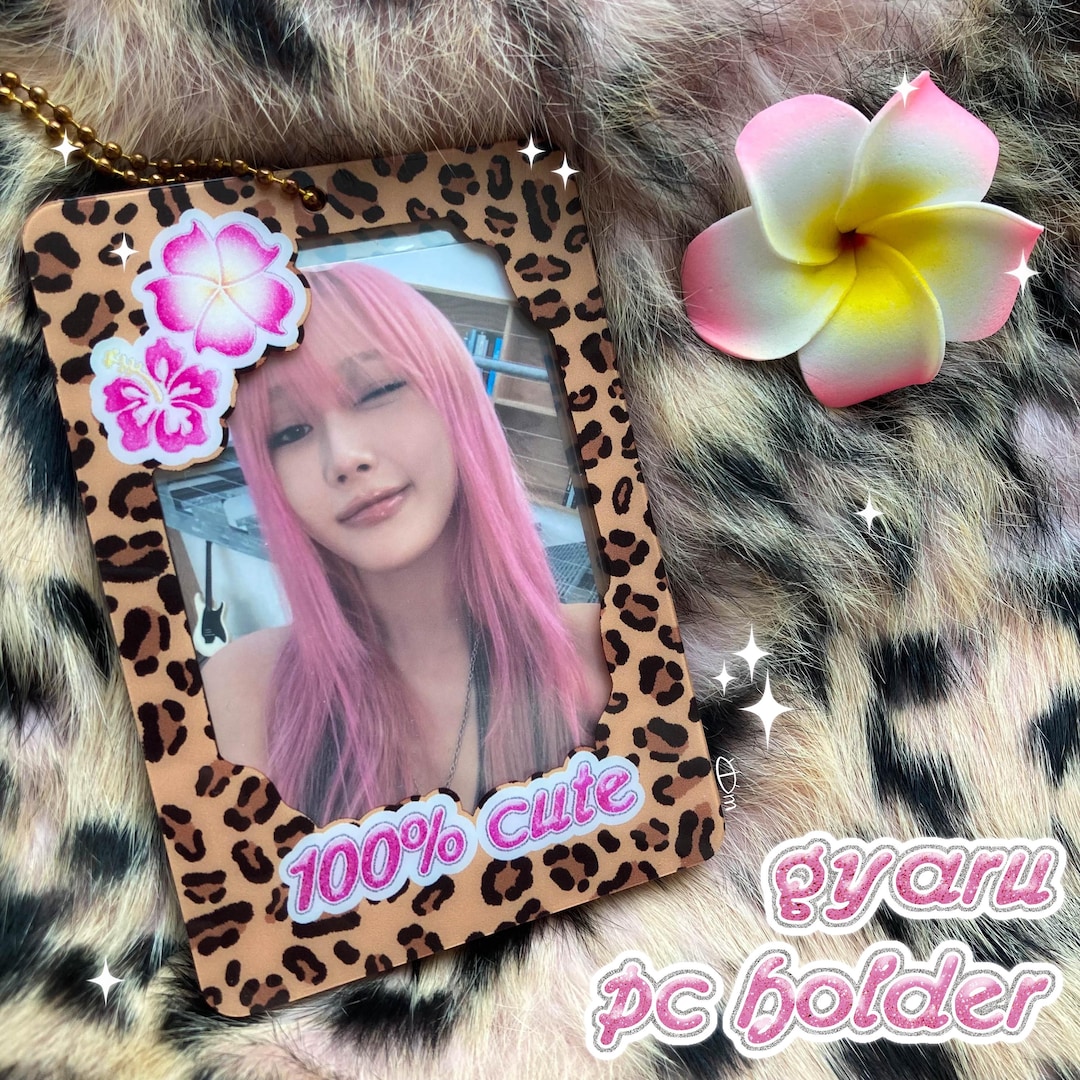 K-pop // Gyaru Inspired Leopard Print Hawaiian Photocard Holder 100% ...