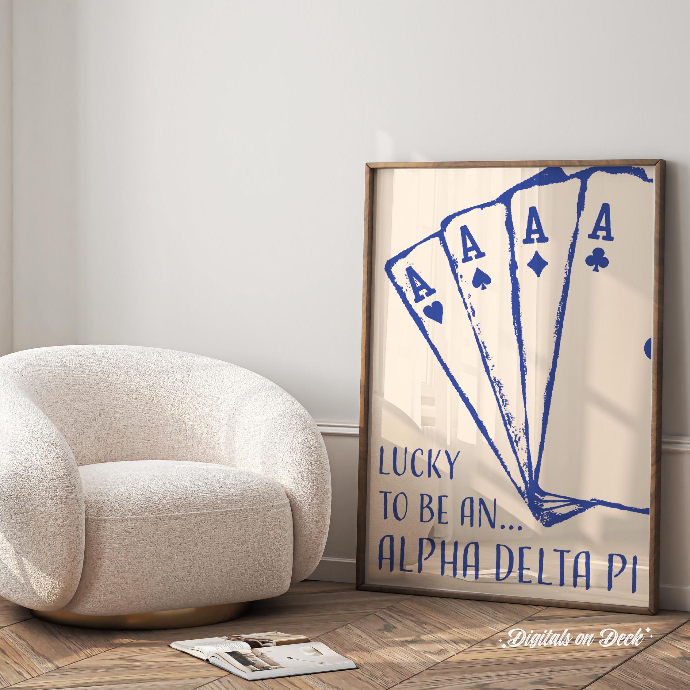 Lucky to Be an Alpha Delta Pi, ADPI Poster, Sorority Room Decor, Trendy ...
