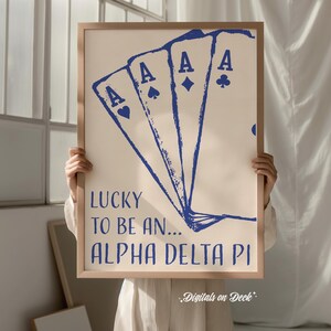 Lucky to Be an Alpha Delta Pi, ADPI Poster, Sorority Room Decor, Trendy ...