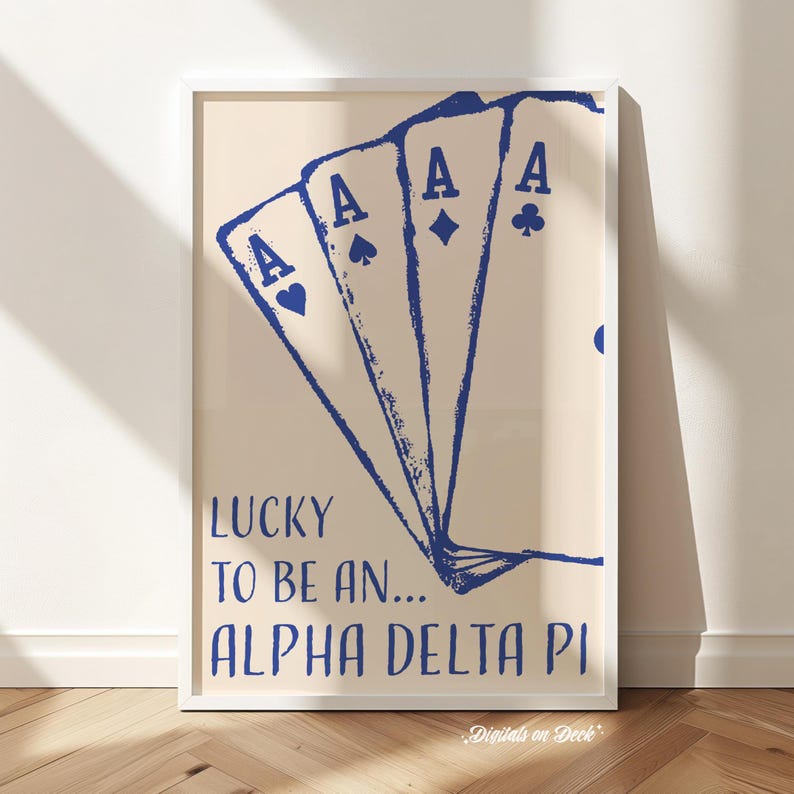 Lucky to Be an Alpha Delta Pi, ADPI Poster, Sorority Room Decor, Trendy ...