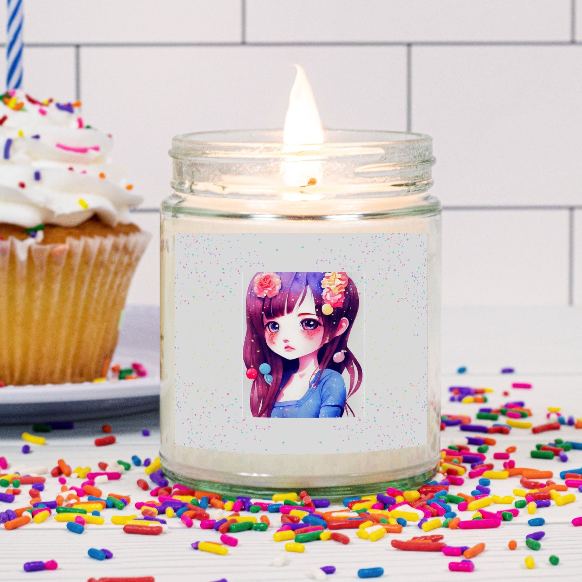Anime Candle Manga Anime Girl Handpoured Candle 9oz - Etsy