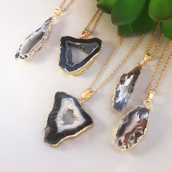 Geode Necklace - Etsy