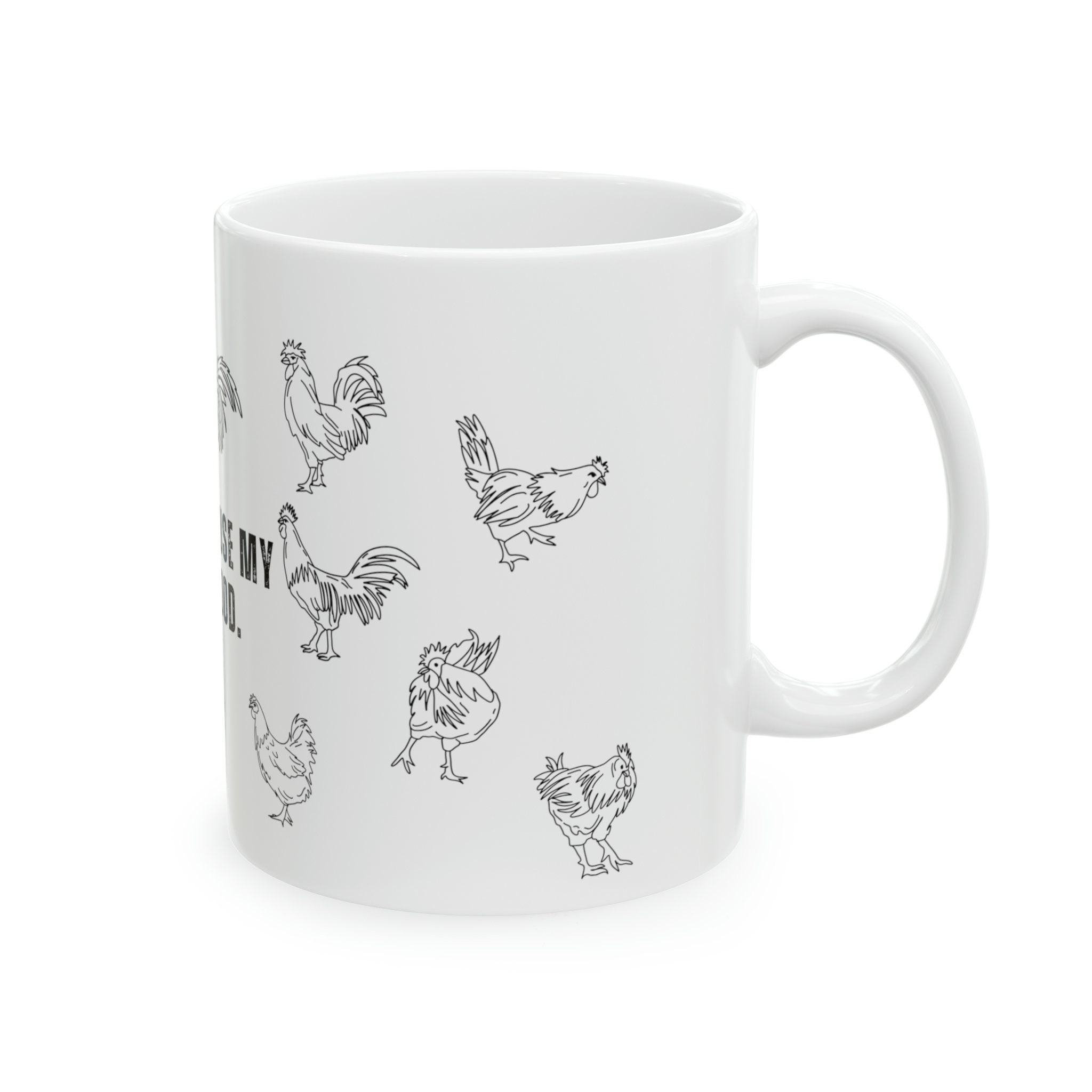 Please Excuse My Fowl Mood Mug, Farmer Present, Fowl Language, Funny ...