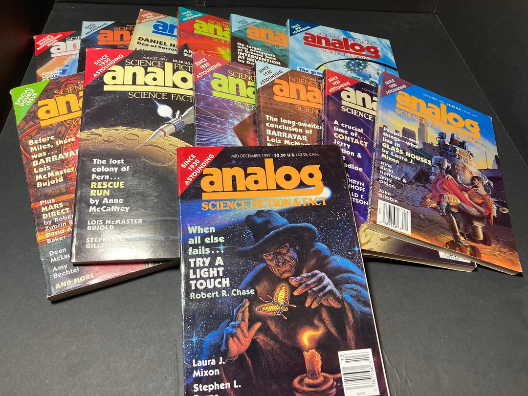 Complete Set, Science Fiction Analog Digest Magazines 1991, 13 Issues ...