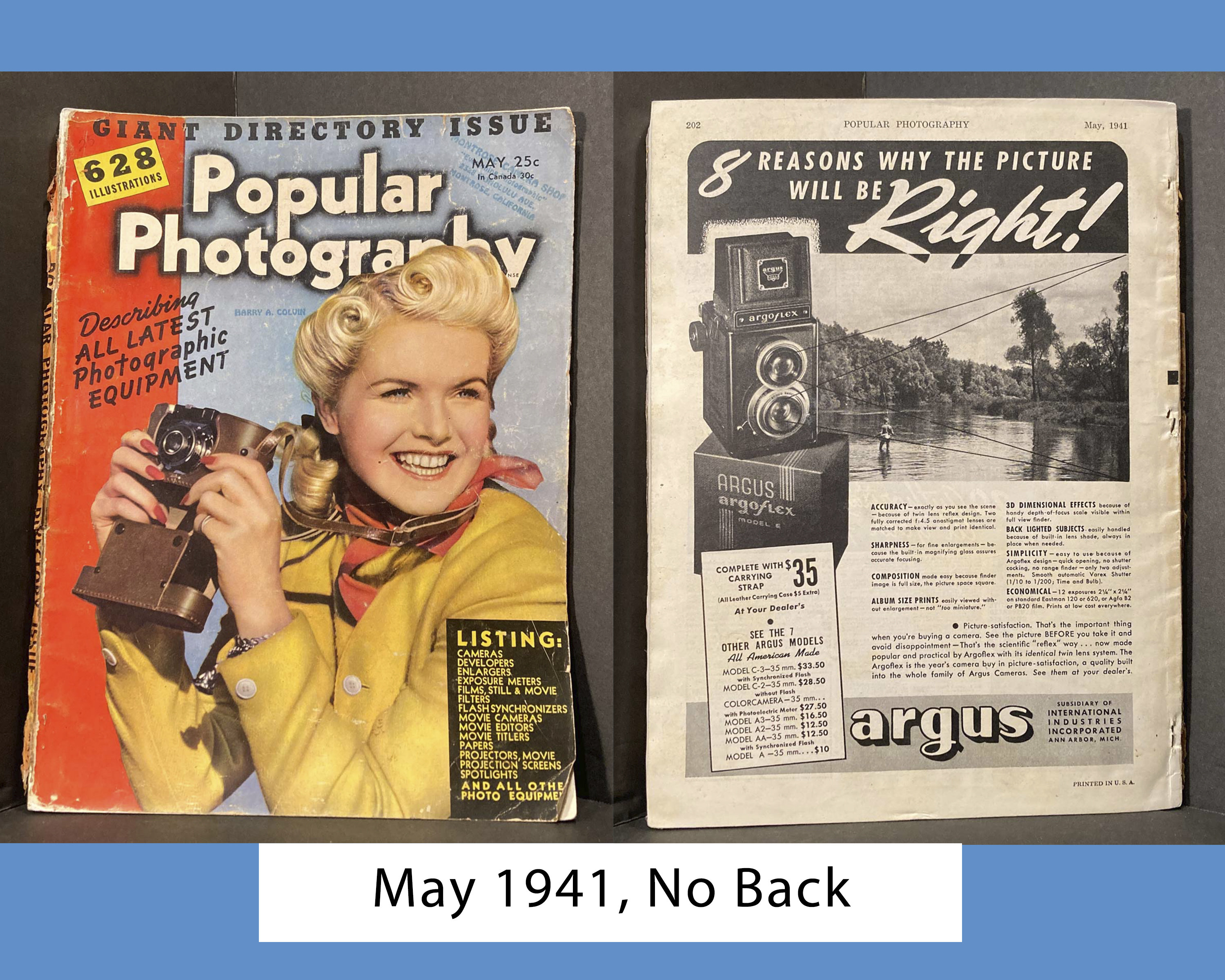 1930's-1940's Popular Photography Magazines, Choose an Issue ...