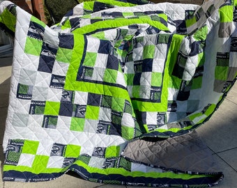 Seahawks Quilt - Etsy