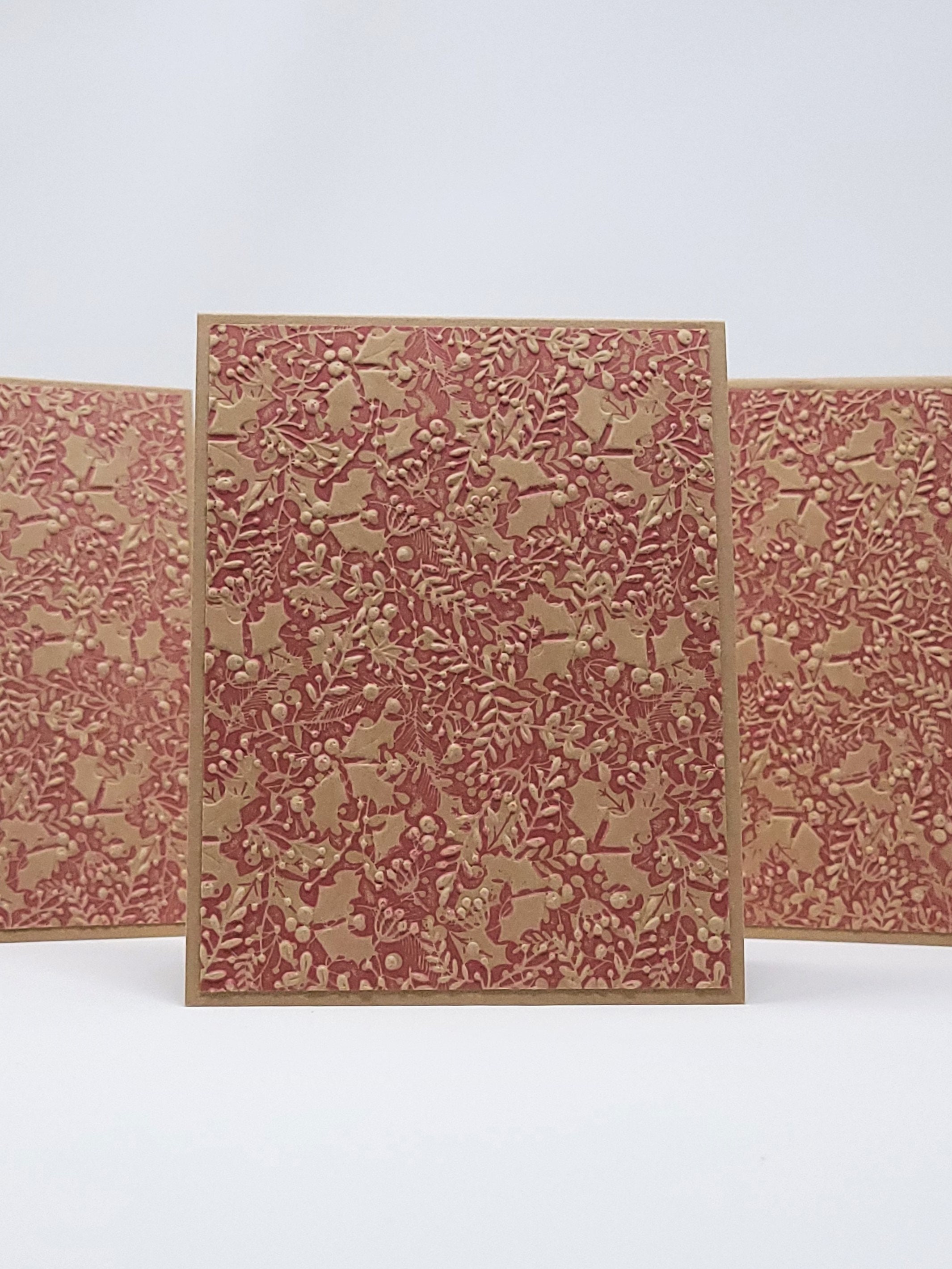 3D Embossed Inked Handmade Christmas Cards, Single or Boxed Set,winter ...