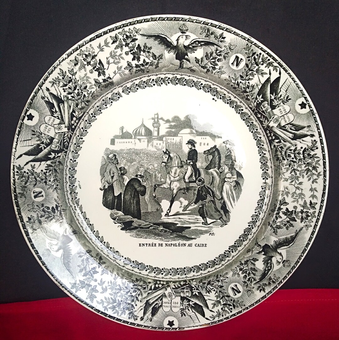 Napoleon Bonaparte Plate, entrée De Napoleon Au Caire, Societé ...