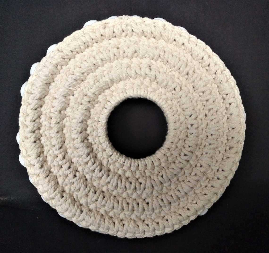 Shell Wreath, Shell Collar, on Custom Stand, White Shells Mounted on ...