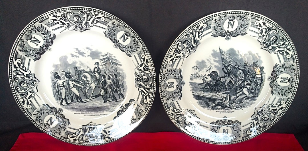 Set of Antique Napoleon Bonaparte Plates Bonaparte à Arcole 1796 ...
