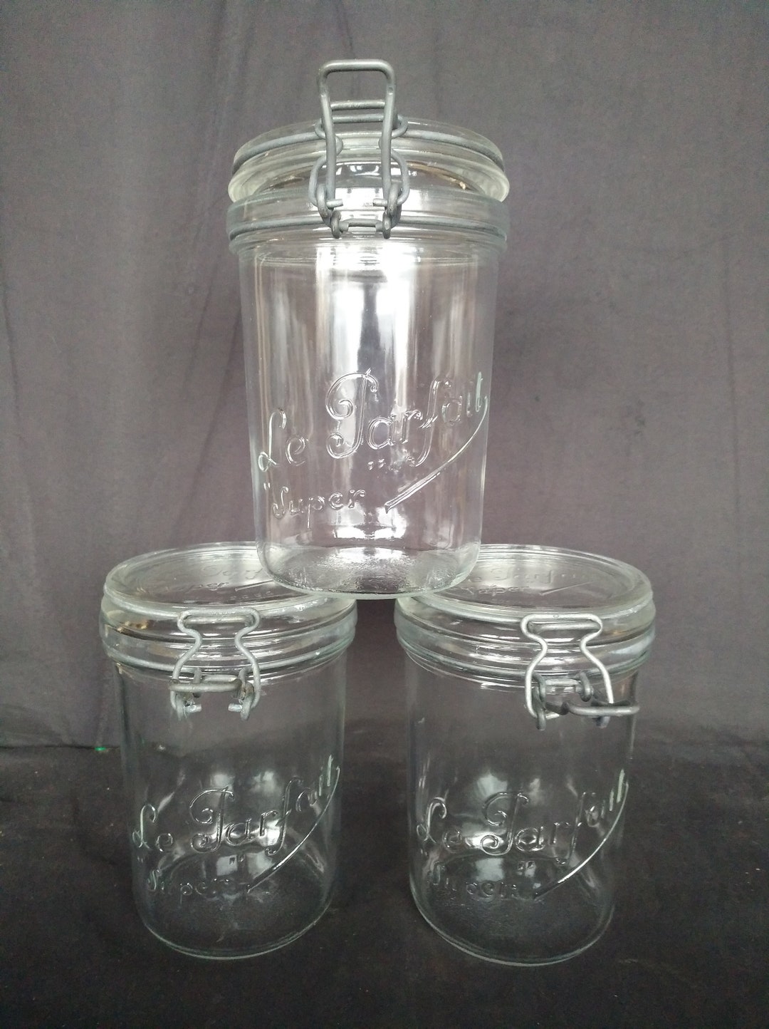 Le Parfait "super" Wire Clamp Jar 1 Liter, Storage Jar, Sterilization ...